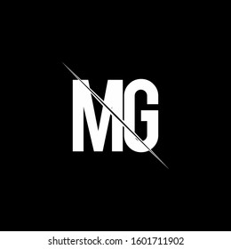 Logo Monogram Slash Style Design Template Stock Vector (Royalty Free ...
