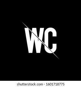 Logo Monogram Slash Style Design Template Stock Vector (Royalty Free ...