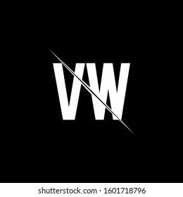 Logo Monogram Slash Style Design Template Stock Vector (Royalty Free ...