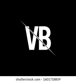 Logo Monogram Slash Style Design Template Stock Vector (Royalty Free ...