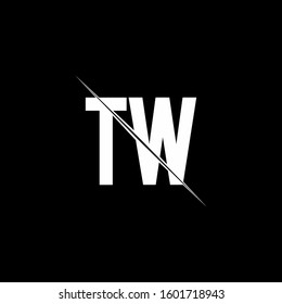 Logo Monogram Slash Style Design Template Stock Vector (Royalty Free ...