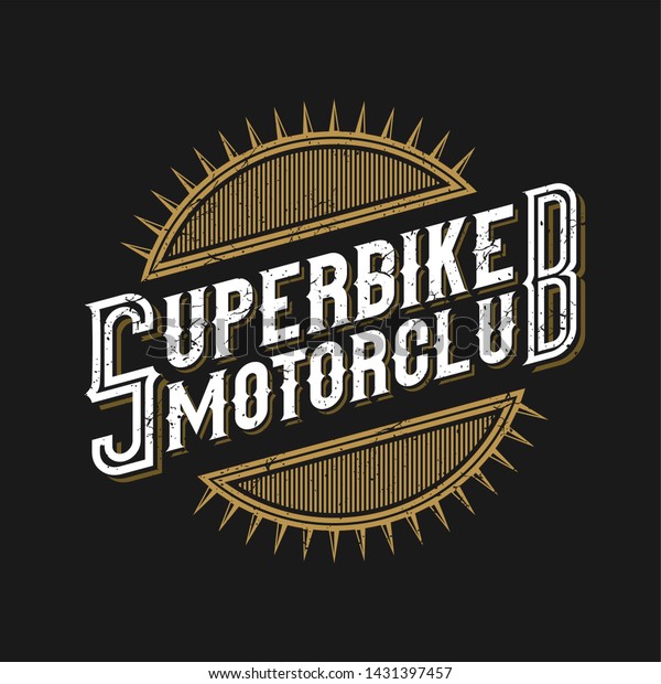 Logo Motorcycle Community Motorcycle Workshop Stock Vector (Royalty ...