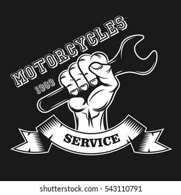 Logo Motorcycle Service Vector Illustration: vector de stock (libre de ...