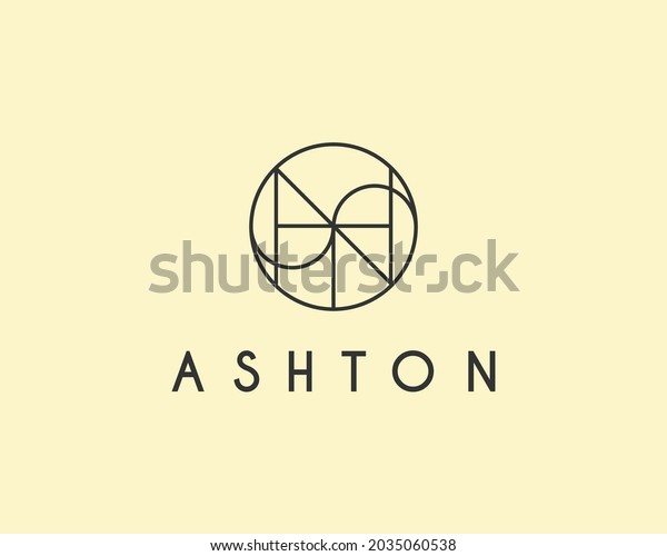 Logo Name Ashton Usable Logo Design Stock Vector (Royalty Free) 2035060538