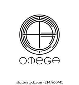 Logo Name Text Omega Personal Branding Stock Vector (Royalty Free ...