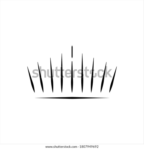 Logo Needle Crown Minimal Concept Design Stock Vector (Royalty Free ...