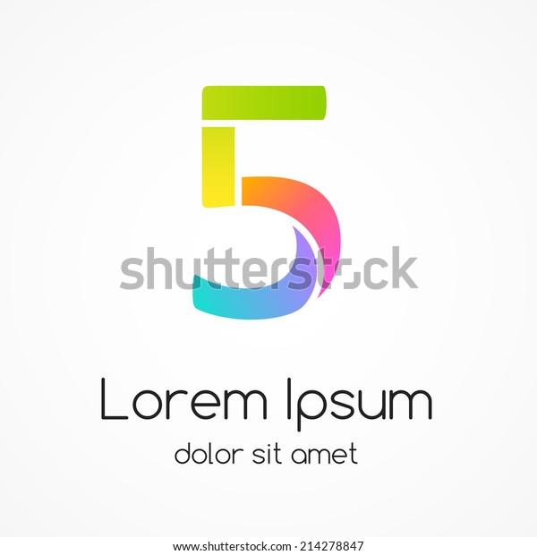 Logo Number 5 Company Vector Design Stock Vector (Royalty Free ...