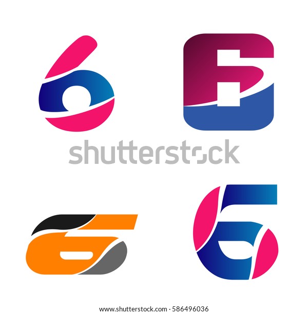Logo Number 6 Company Vector Design Stock Vector (Royalty Free ...