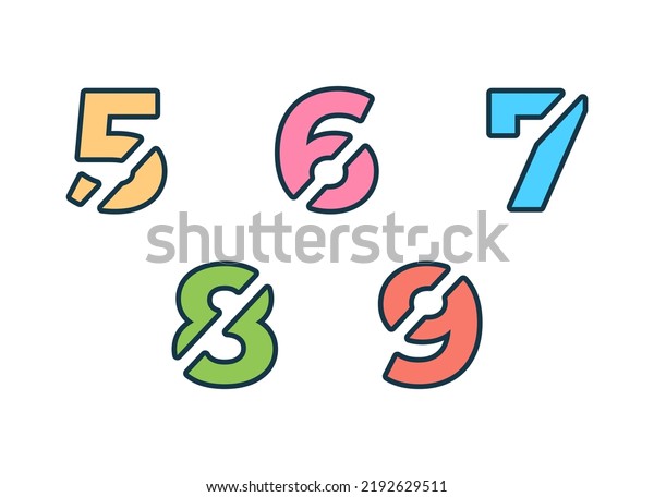 Logo Number Outline Style Stock Vector (Royalty Free) 2192629511 ...