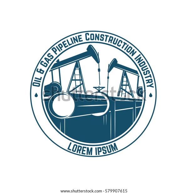 Logo Oil Gas Pipeline Construction Industry Stock Vector (Royalty Free ...