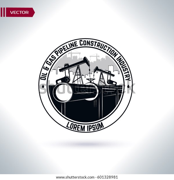 Logo Oil Gas Pipeline Construction Industry Stock Vector (Royalty Free ...