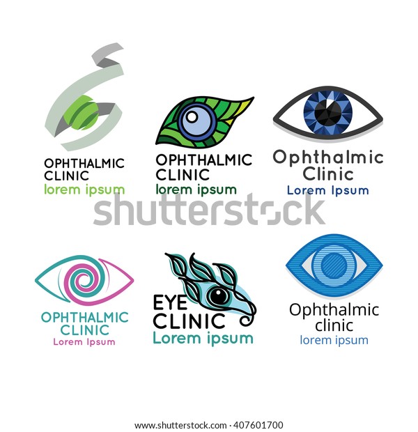 Logo Ophthalmic Clinic Eye Clinic Set Stock Vector (Royalty Free) 407601700