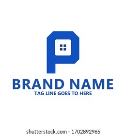 Logo P Home Abstract Vector Eps10 Stock Vector (Royalty Free ...