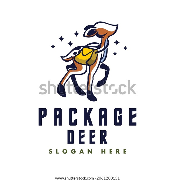 Logo Package Deer Beautiful Design General Stock Vector (Royalty Free ...