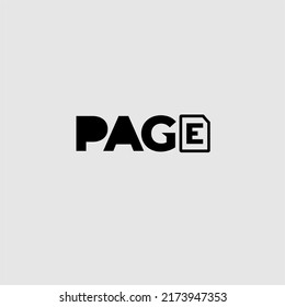 Logo Page Writing Vector Icon Stock Vector (Royalty Free) 2173947353 ...