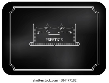 Logo Patterns Word Prestige On Black Stock Vector (Royalty Free ...