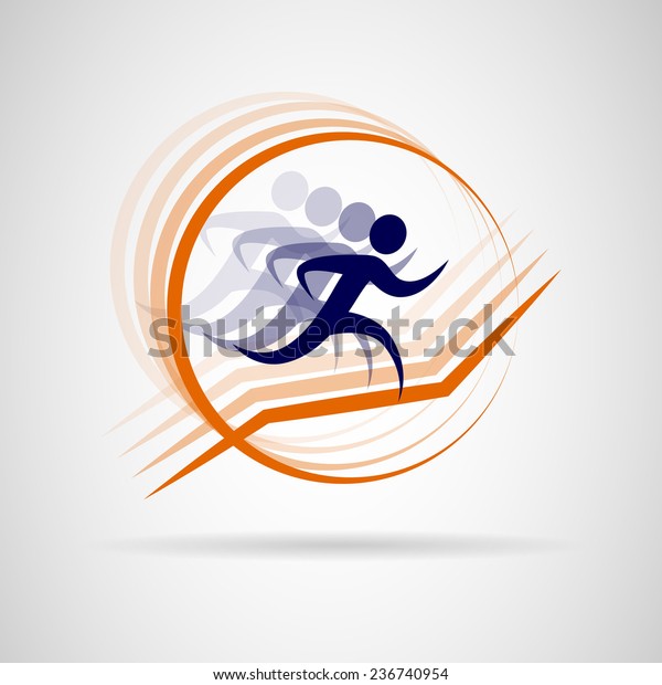Logo Person Running Vector Image Stock Vector (Royalty Free) 236740954