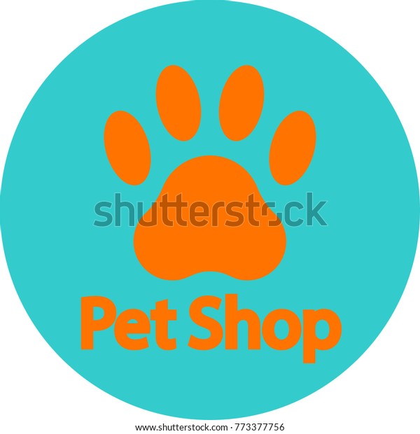 Logo Pet Shop Form Paw Flat Stock Vector (Royalty Free) 773377756 ...
