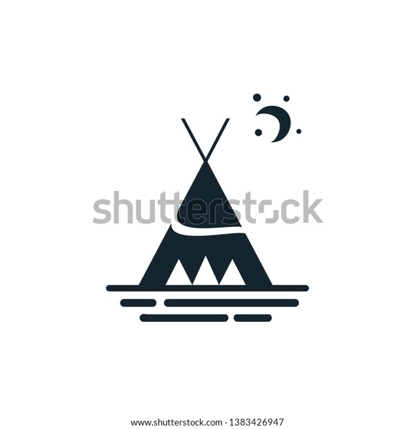 Logo Plains Indians Teepees Tipi Tepee Stock Vector (Royalty Free ...
