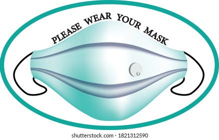 Logo Please Wear Mask Stock Vector (Royalty Free) 1821312590 | Shutterstock