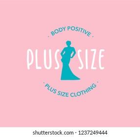 Logo Plus Size Clothing Body Positive Stock Vector (Royalty Free ...