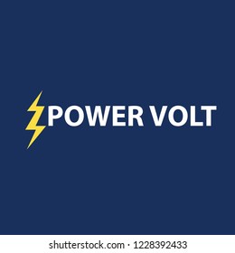 Logo Power Volt Design Stock Vector (Royalty Free) 1228392433 ...