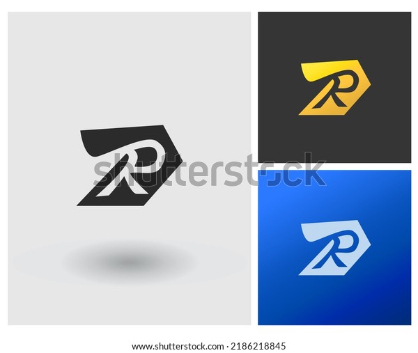 Logo R Negative Space Modern Design Stock Vector (Royalty Free ...