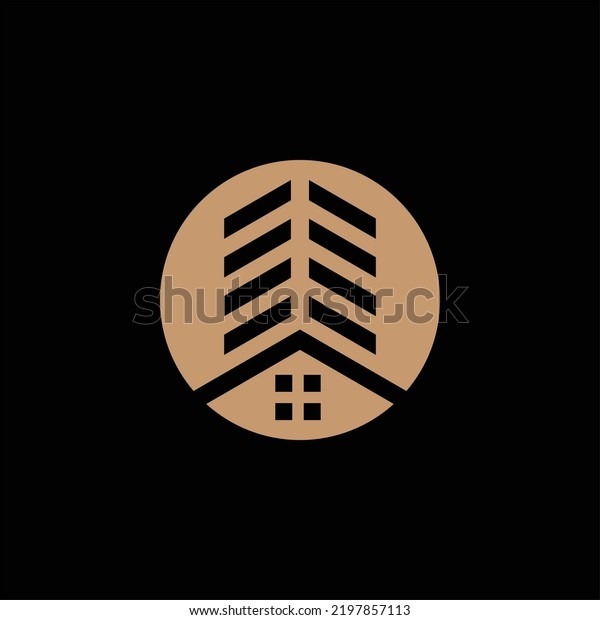 Logo Round Shape Combined Building Symbol Stock Vector (Royalty Free ...
