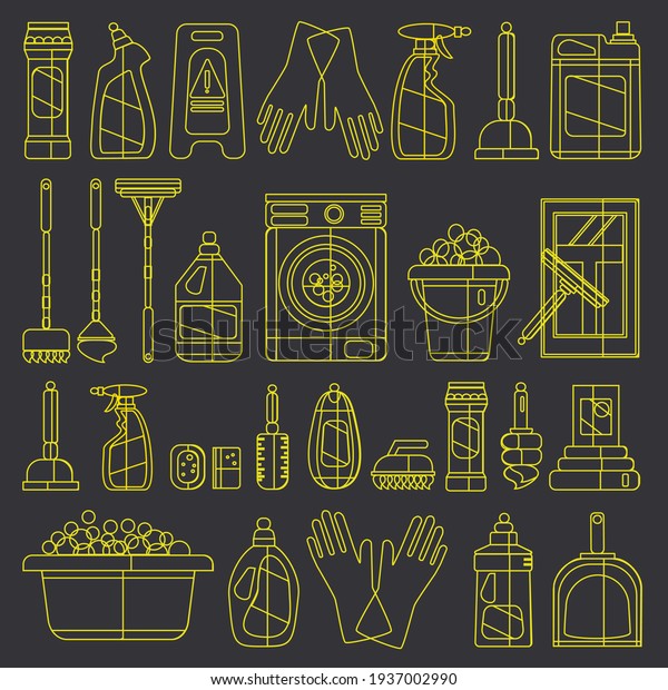 Logo Set Cleaner Symbol Icon Vector Stock Vector (Royalty Free ...