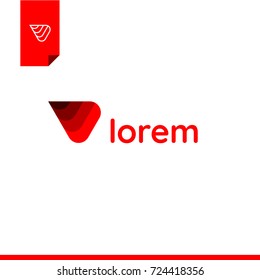 Logo Set Letter V Red Color Stock Vector (Royalty Free) 724418356 ...