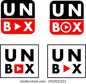 Logo Set Unbox Concept Design Stock Vector (Royalty Free) 1910922151 ...