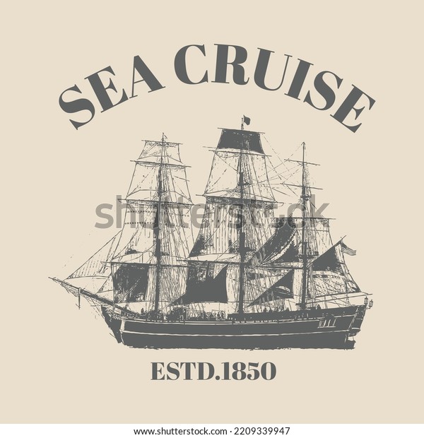 Logo Ship Abstract Hand Drawn Background Stock Vector (Royalty Free ...