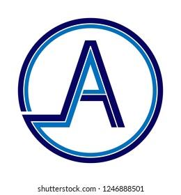 Logo Silhouette Letter Inside Circle Stock Vector (Royalty Free ...