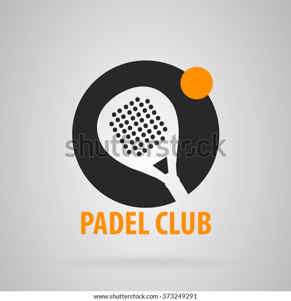 Logo Simple Padel Tennis Gray Background Stock Vector (Royalty Free) 373249291 | Shutterstock