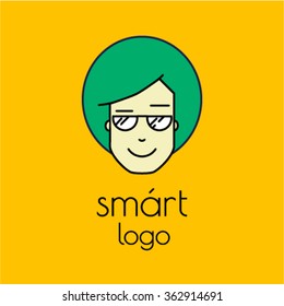 Logo Smart Young Human Line Art Stock Vector (Royalty Free) 362914691 ...