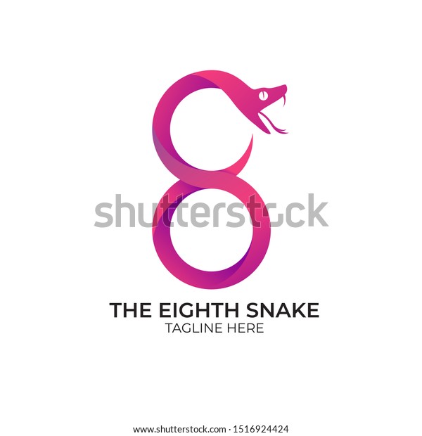 Logo Snake Symbol Number Eight Stock Vector (Royalty Free) 1516924424 ...
