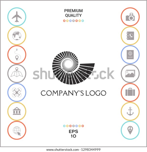 Logo Spiral Shell Symbol Development Enlightenment Stock Vector ...