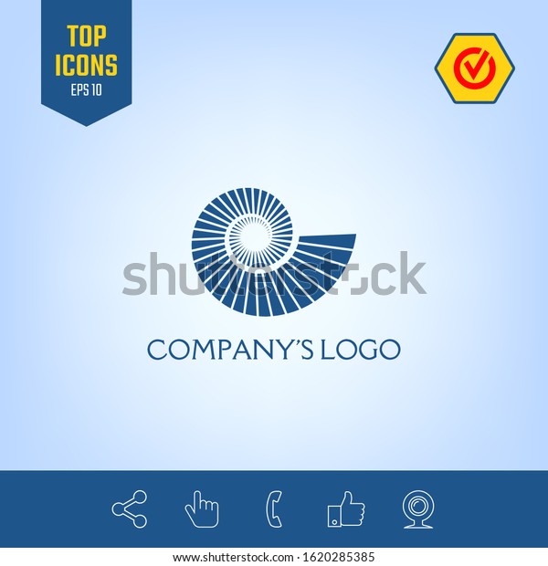 Logo Spiral Shell Symbol Development Enlightenment Stock Vector ...