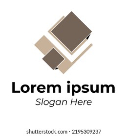 Logo Square Shape Letter L Combination Stock Vector (Royalty Free ...
