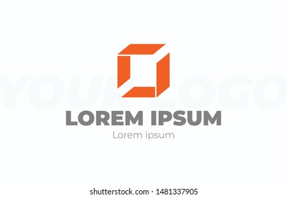 Logo Square That Consists Two Angles Stock Vector (Royalty Free ...