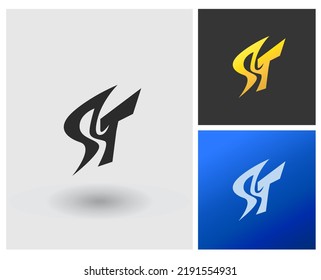 Logo St Letter Shape Initial App Stock Vector (Royalty Free) 2191554931 ...