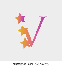 Logo Star Letter V Vector Design Stock Vector (Royalty Free) 1657768993 ...
