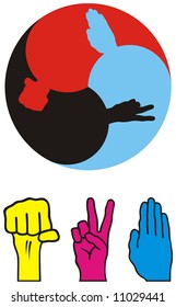 102 Rock Paper Scissor Logo Images, Stock Photos & Vectors | Shutterstock