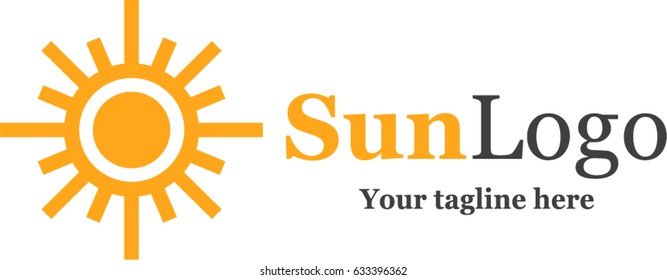 Logo Sun Bright Vector Illustration Direct Stock Vector (Royalty Free ...
