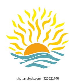 Logo Sun Sea Stock Vector (Royalty Free) 323521748 | Shutterstock