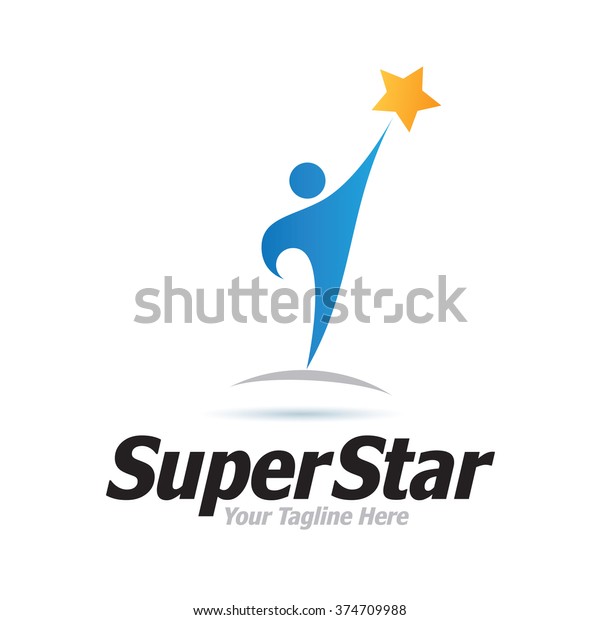 Logo Super Star Icon Element Template Stock Vector (Royalty Free) 374709988