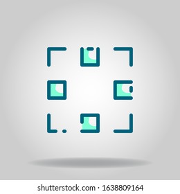 Logo Symbol Focus Point Icon Two Stock Vector (Royalty Free) 1638809164 ...