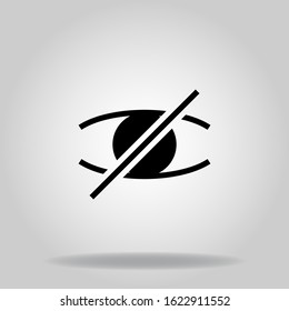 No Eye Unvisible Vector Icon Unvisible Stock Vector (Royalty Free ...