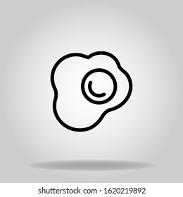 Egg Melet Thin Line Icon Vector Stock Vector (Royalty Free) 1396288814 ...