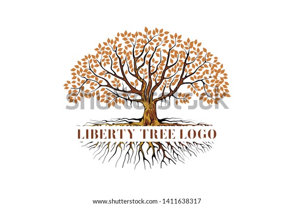 Logo Symbols Liberty Tree Vector Stock Vector (Royalty Free) 1411638317